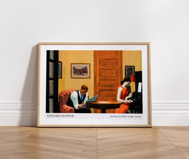 Edward Hopper Room in New York 1932 Poster Hopper Print Hopper Room ...