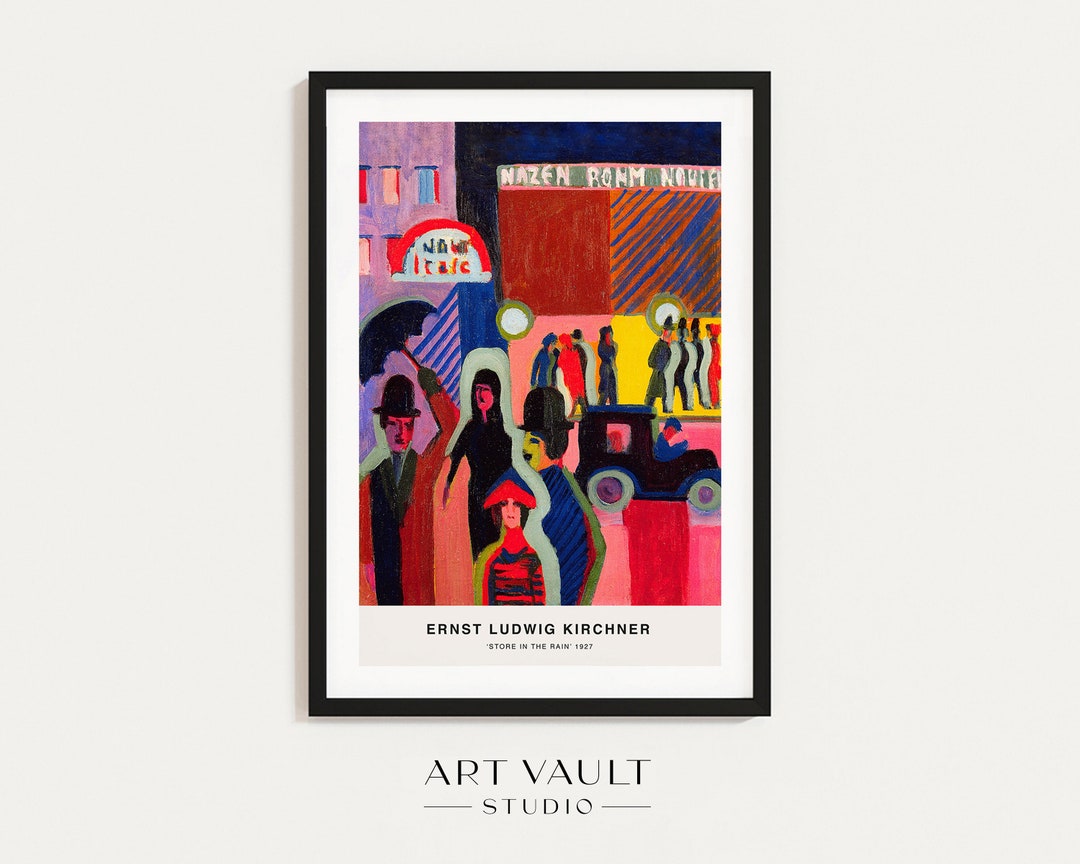 Store in the Rain Ernst Ludwig Kirchner Poster Kirchner Exhibition Art ...