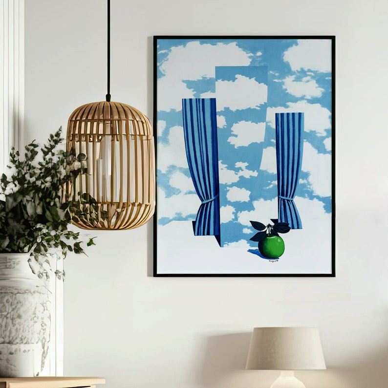 René Magritte Le Beau Monde 1962 Curtains and Clouds Magritte Poster ...