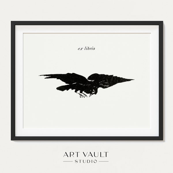 Crow Ex Libris - Etsy
