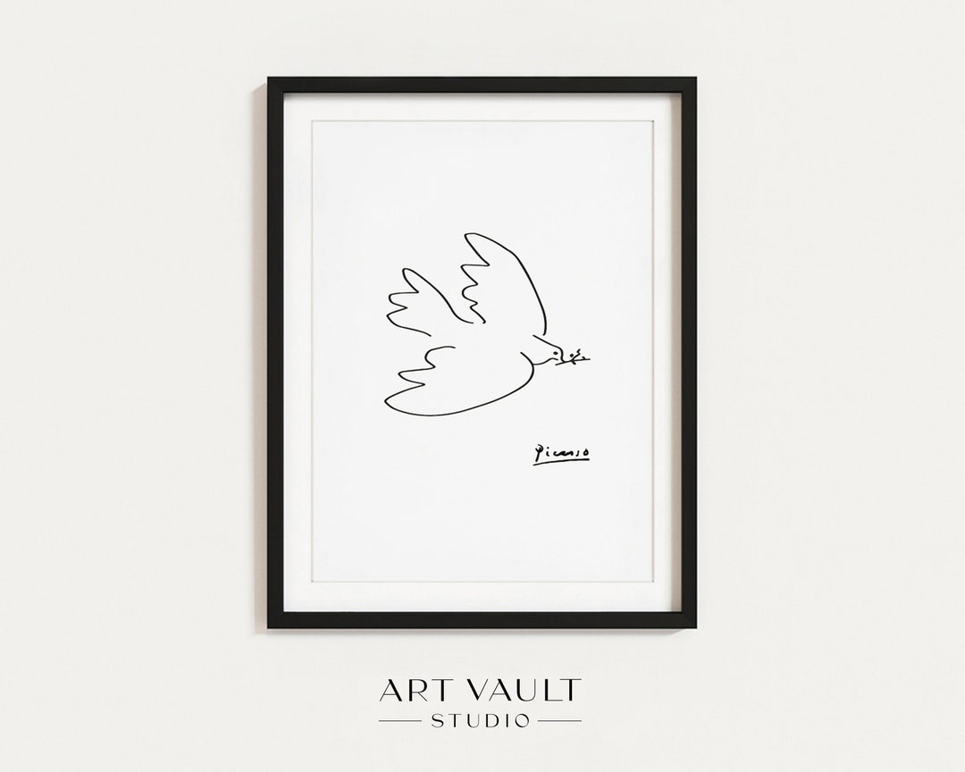 Dove Poster Dove Art Picasso Dove Print Gift for Dove Lover Dove Gift ...