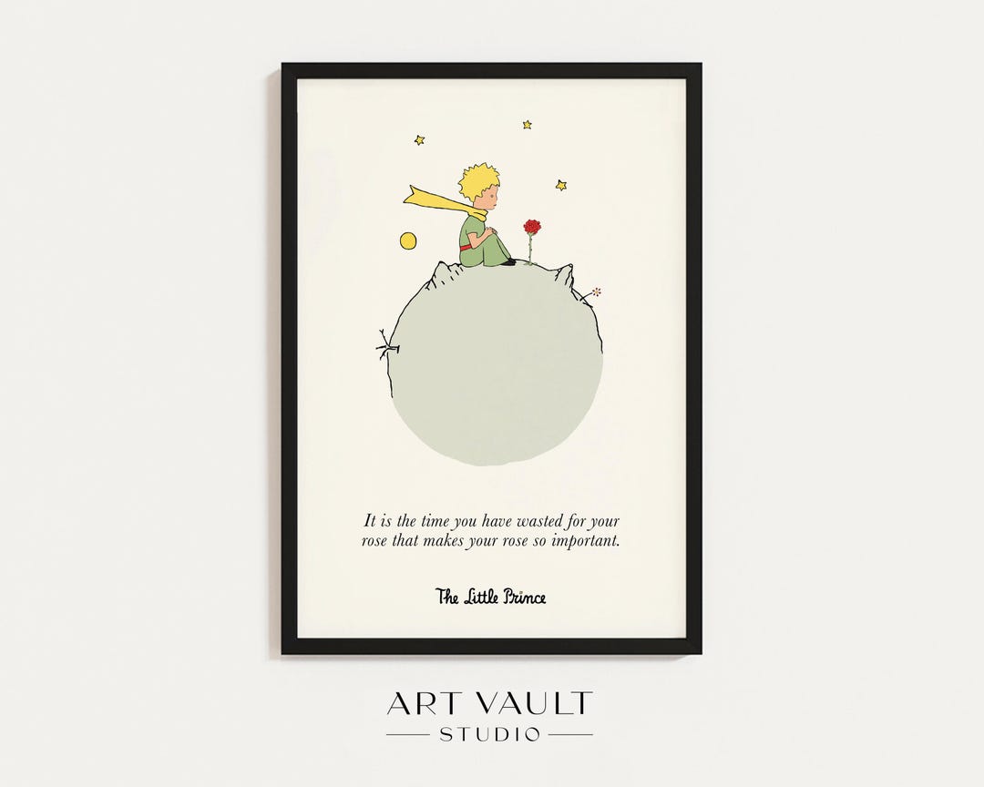 Little Prince Poster ENGLISH Petit Prince Wall Art Nursery Art It is ...