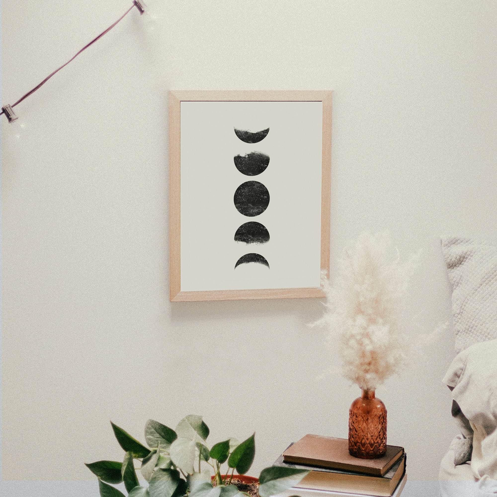 Moon Printable Wall Art Moon Poster Download Moon Phase Prints Digital ...