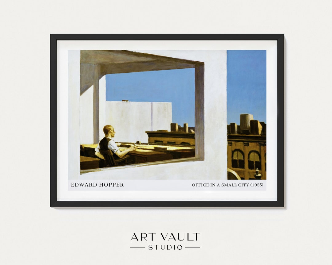Edward Hopper Office in a Small City 1953 Exhibition Poster Hopper ...