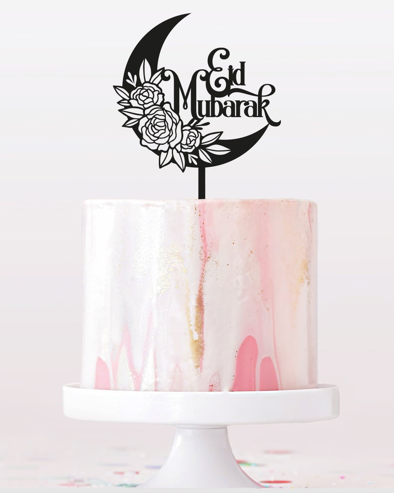 Eid Mubarak Acrylic Cake Topper Wooden Cake Topper Gold - Etsy