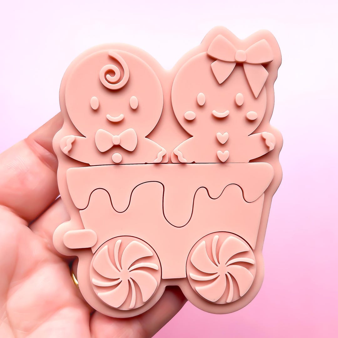 Christmas Train Carriage 3 Cookie Embosser Stamp & Cutter Set Christmas ...