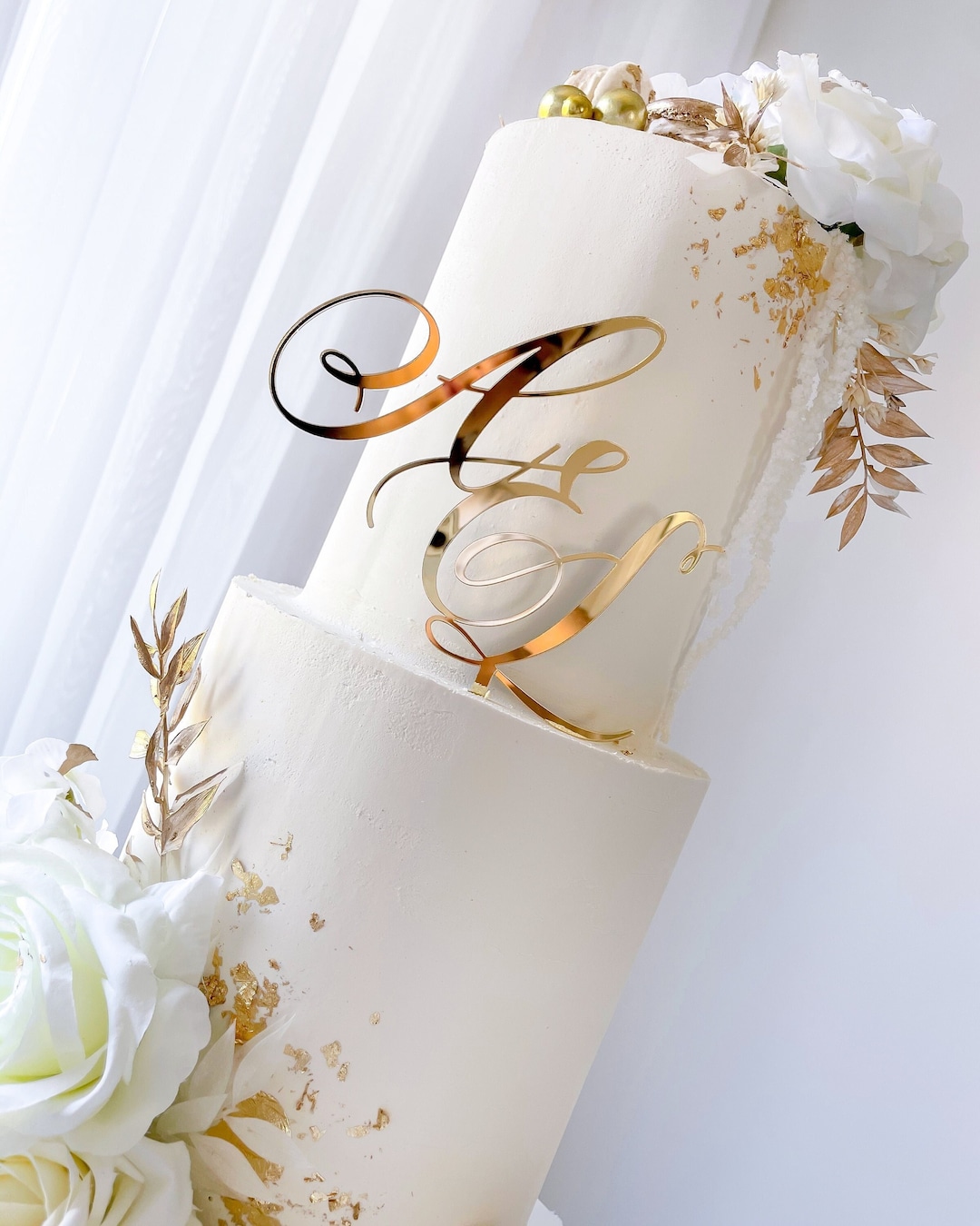 Personalised Cake Topper - Wedding Initials Topper - Engagement Cake ...