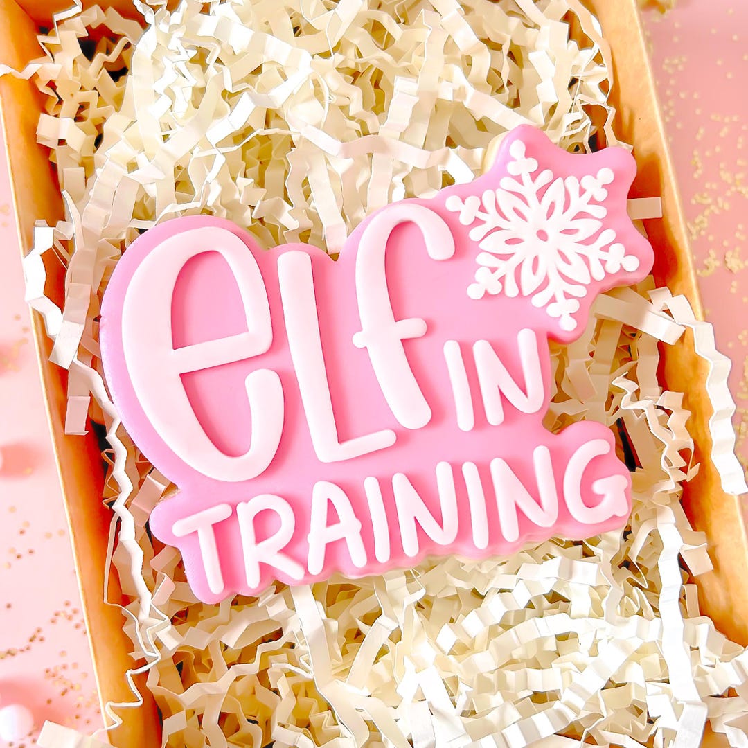 Elf in Training Stamp & Cutter Set Christmas Cookie Embosser Christmas ...