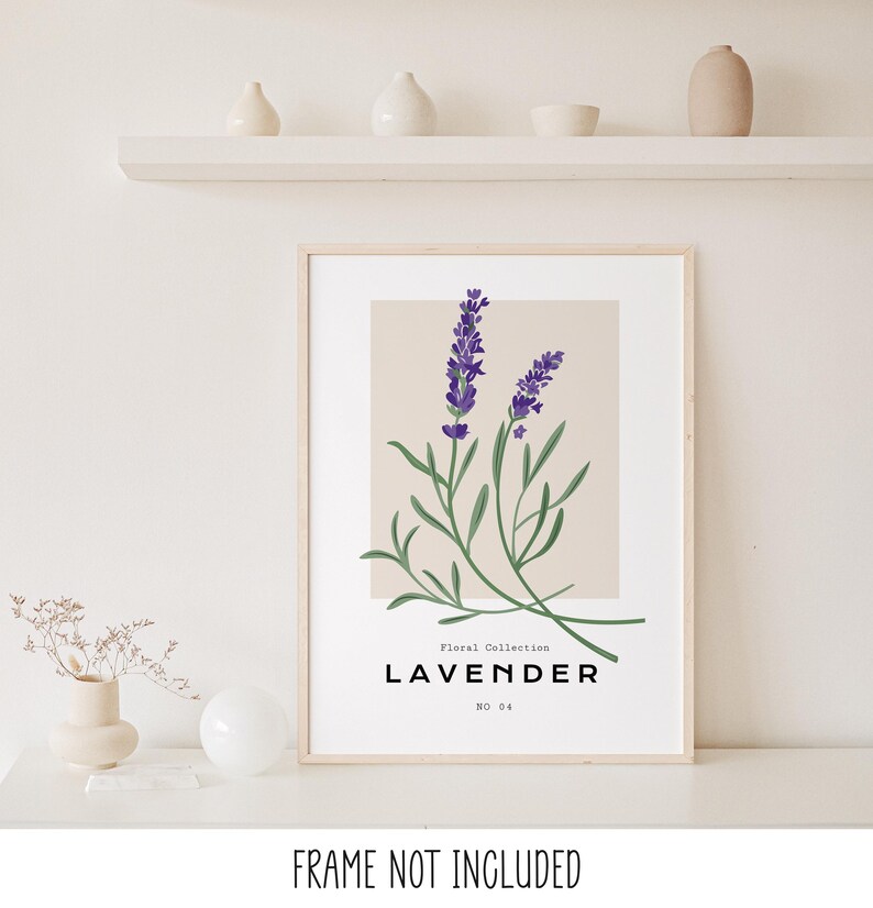 Lavender Poster Museum-quality Floral Art Print, Matte Paper Botanical ...