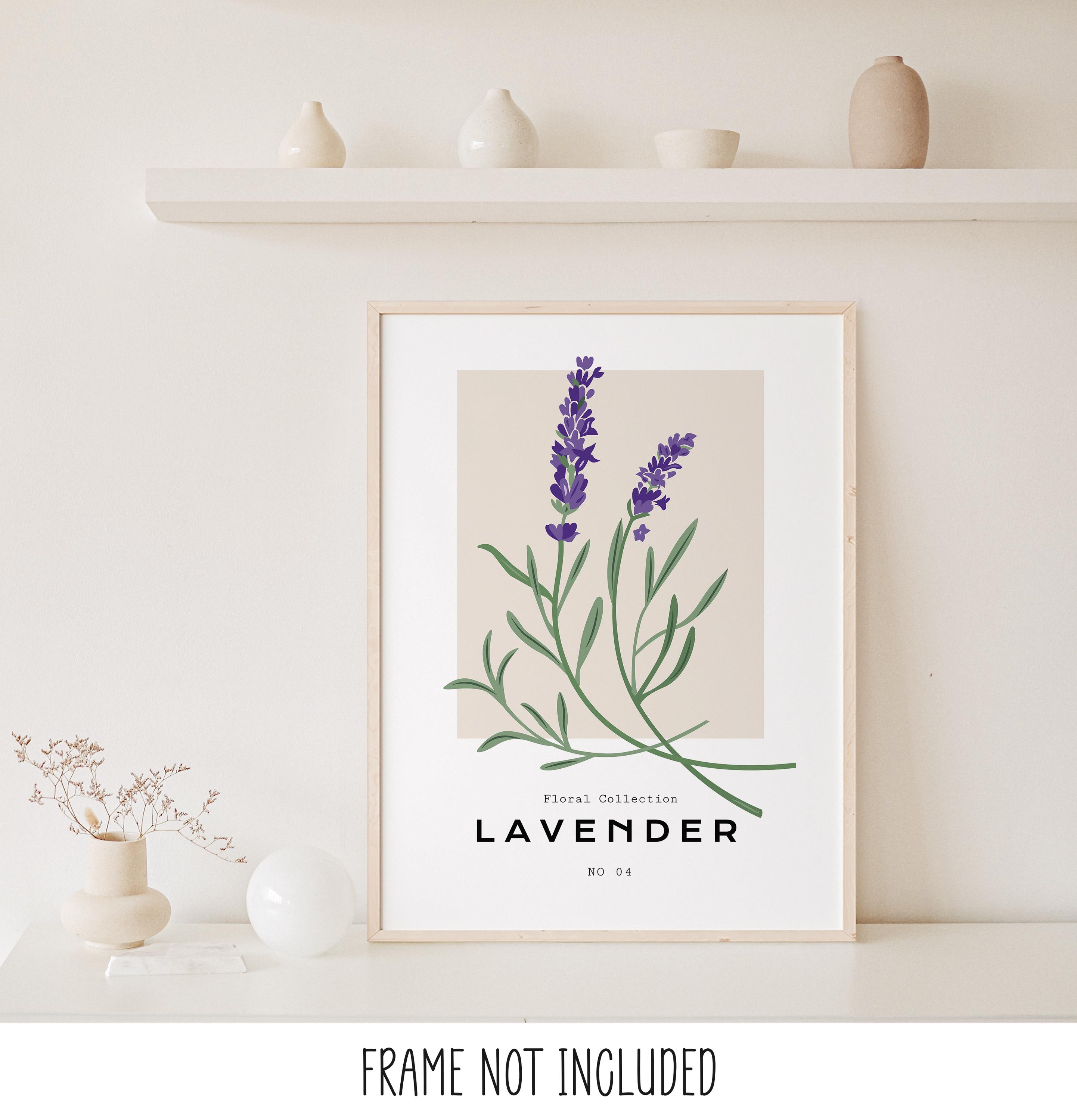 Lavender Poster Museum-quality Floral Art Print, Matte Paper Botanical ...