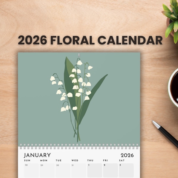 Cheap Wall Calendar 2026 - Etsy