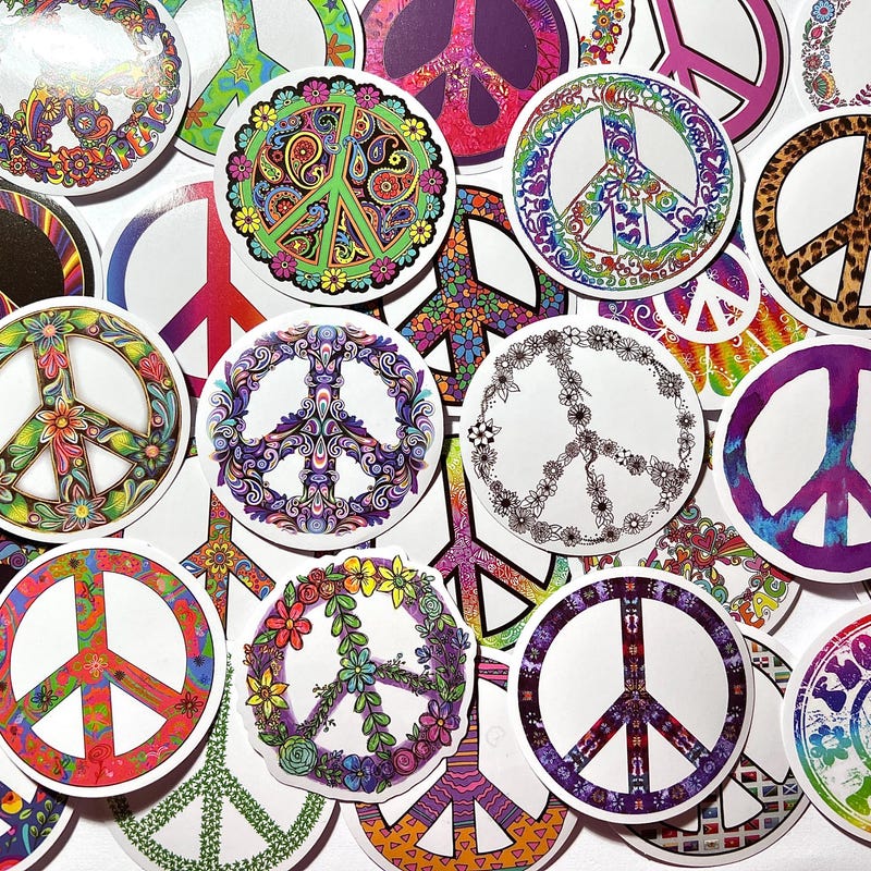 Hippie Sticker - Etsy