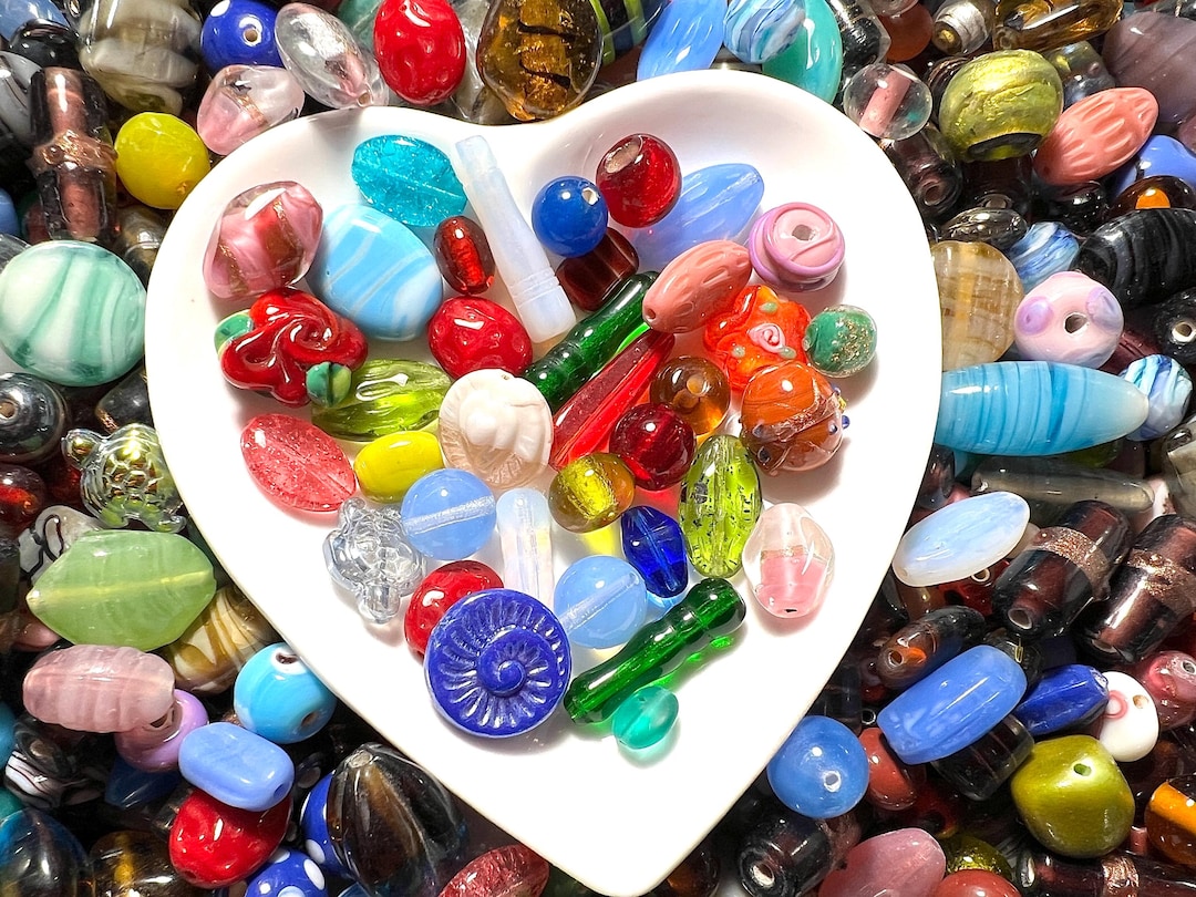 Assorted Bead Mix, Bulk Glass Beads, Lampwork, Czech, Loose Lot, Bead ...