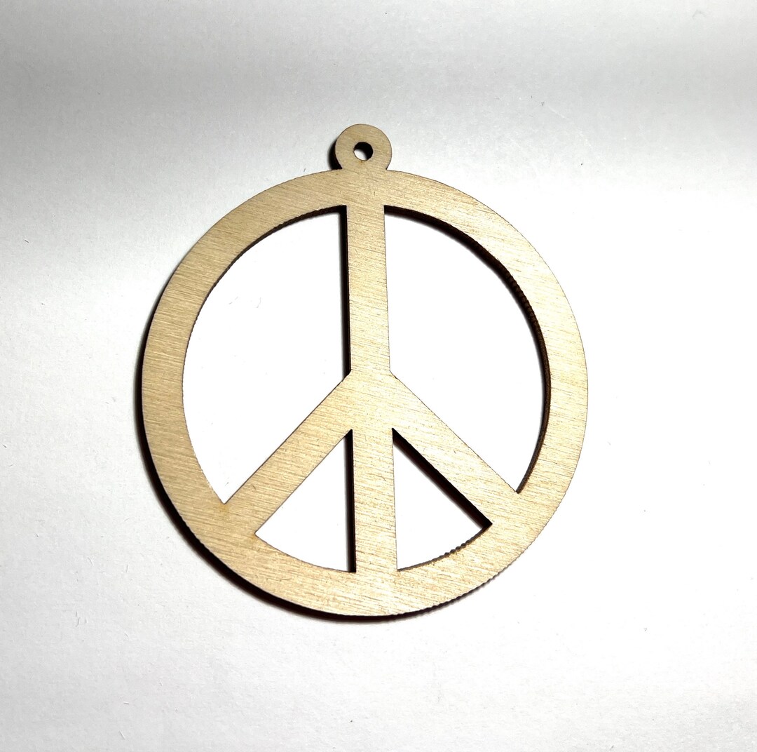 3 Wood Peace Sign Ornament Blanks, Cutout, 3 Inches, 1/8 Inch Thick - Etsy