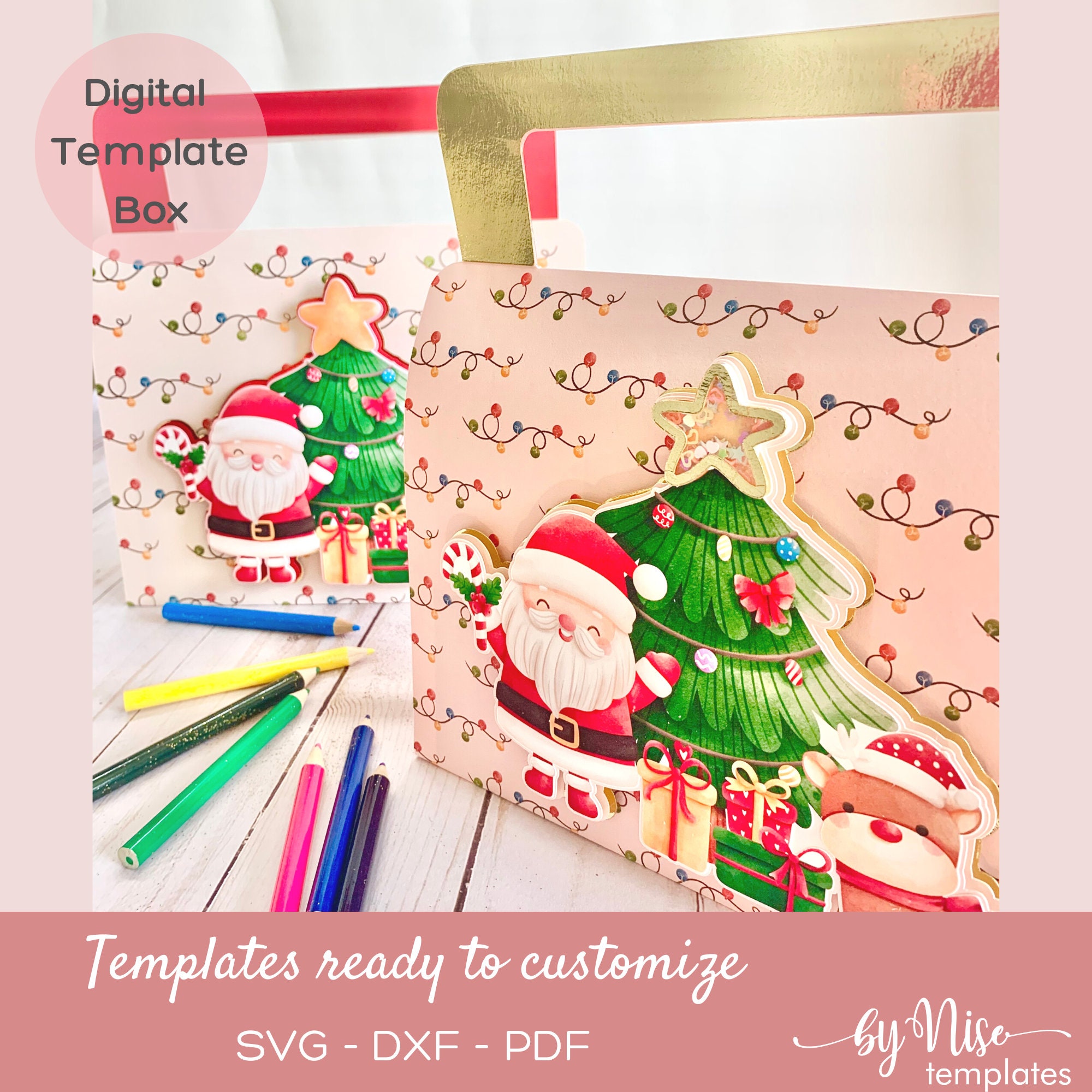 COLORING CASE BOX for Kids Template for Cricut Silhouette - Etsy Australia