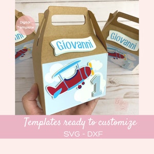 AIRPLANE GABLE BOX - Cutting Files for Cricut and Silhouette, Airplane ...