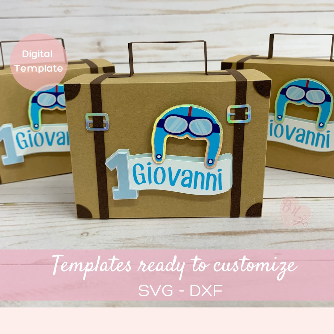AVIATOR SUITCASE BOX - Cutting Files for Cricut and Silhouette, Aviator ...