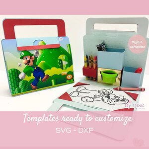 COLORING CASE BOX for Kids - Template for Cricut, Silhouette, Svg, Pdf ...