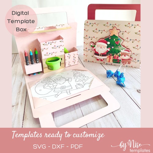 COLORING CASE BOX for Kids Template for Cricut Silhouette - Etsy
