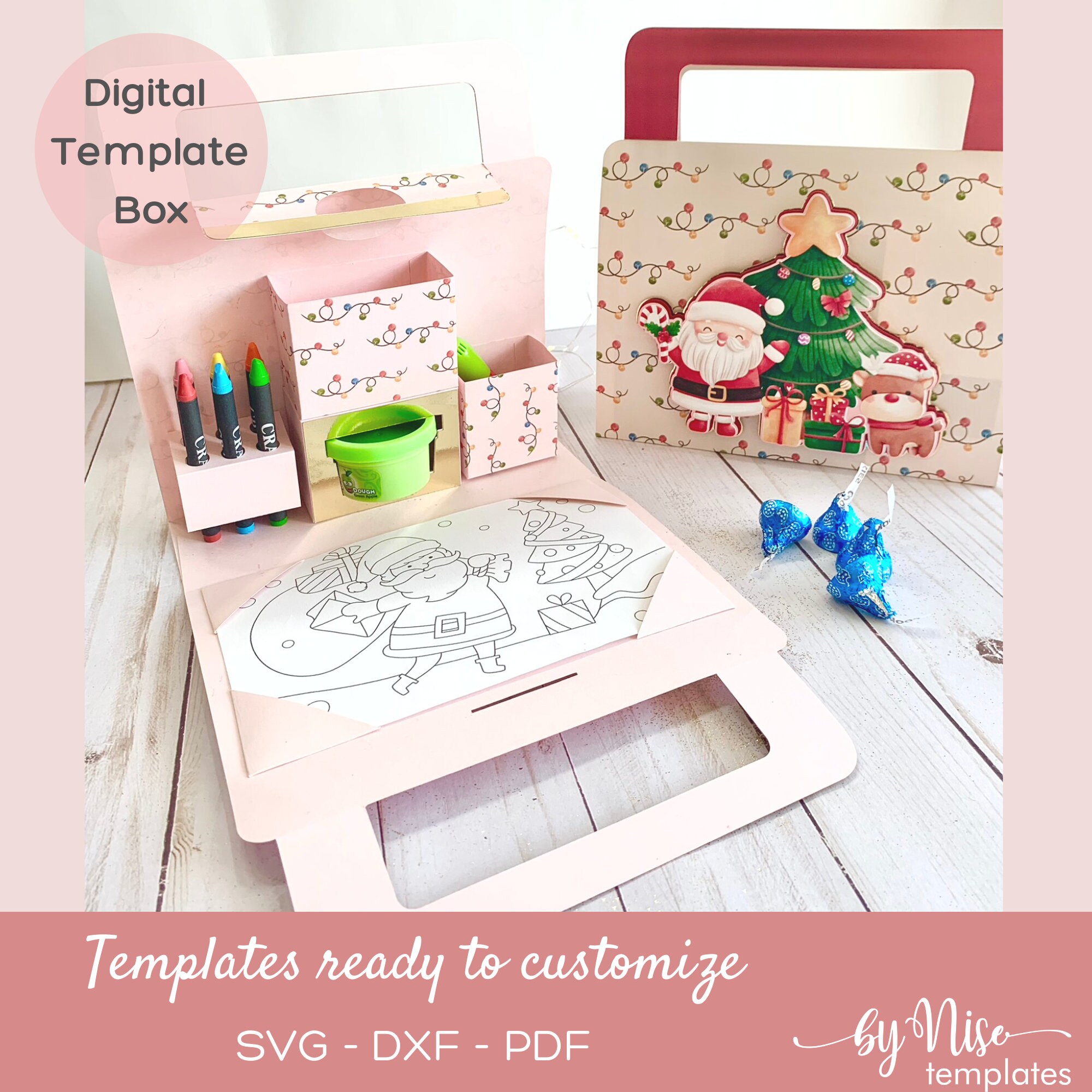 COLORING CASE BOX for Kids Template for Cricut Silhouette - Etsy Australia