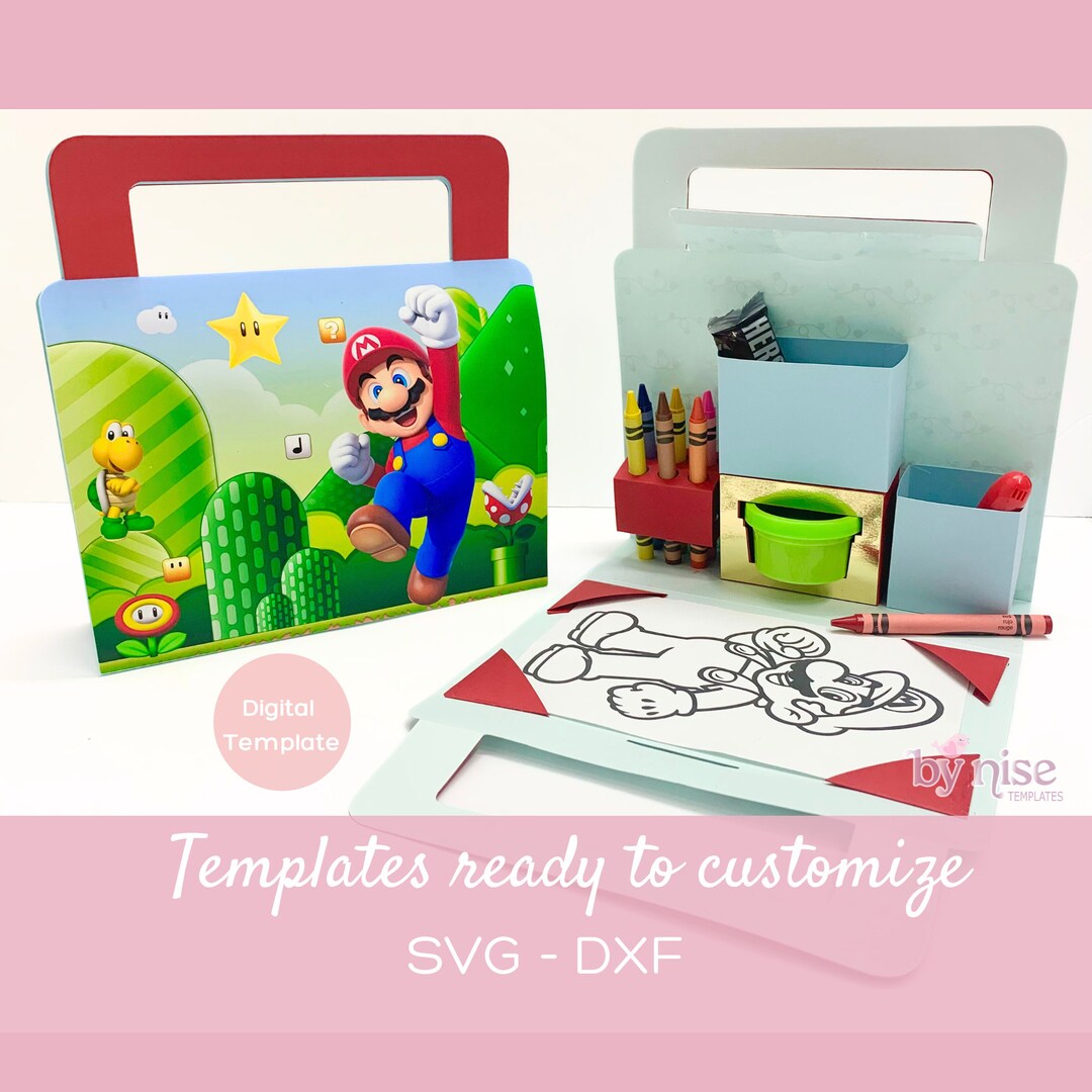 COLORING CASE BOX for Kids Template for Cricut Silhouette - Etsy