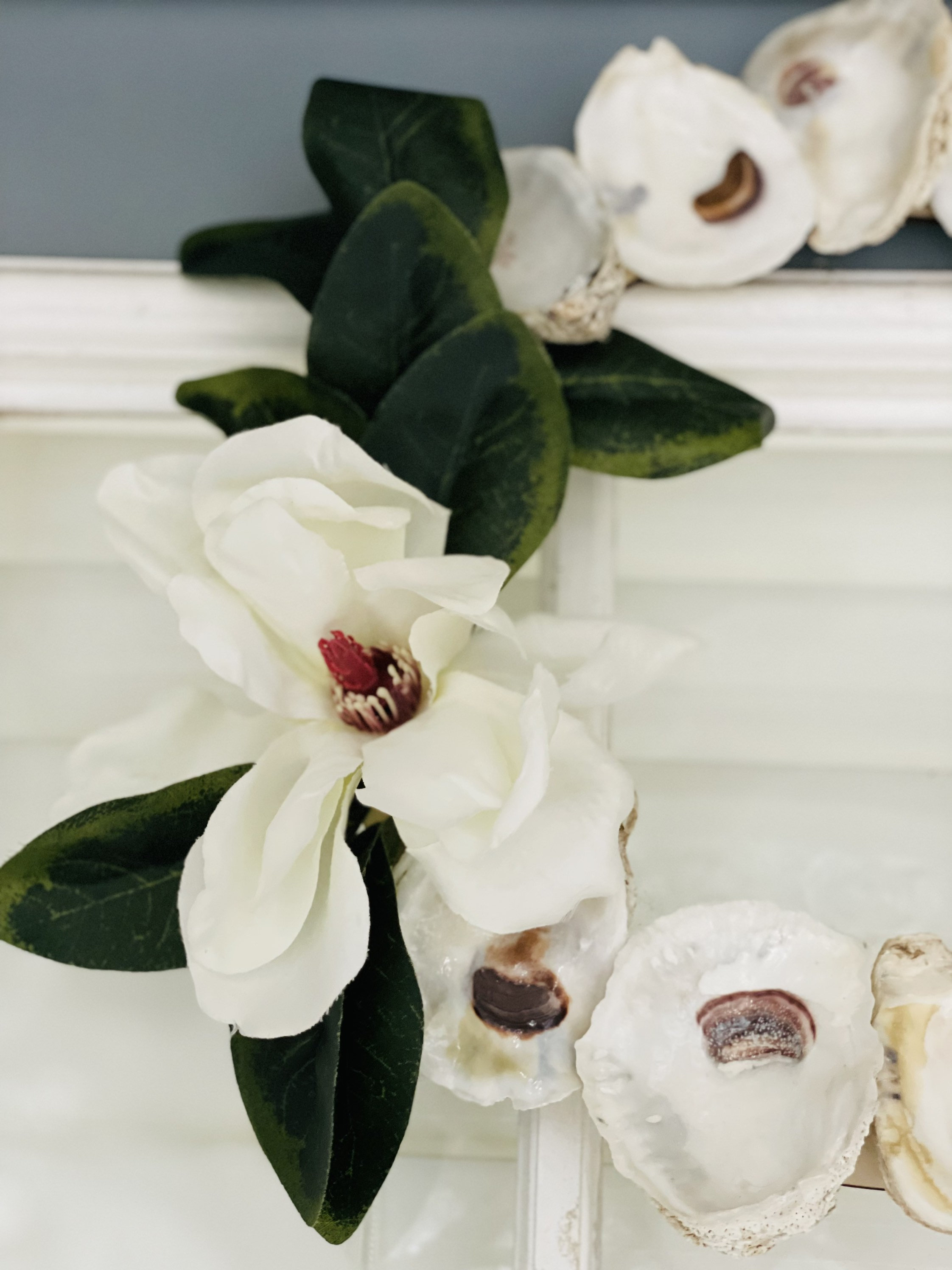 Magnolia Bloom Natural Oyster Shell Spring Wreath - Etsy