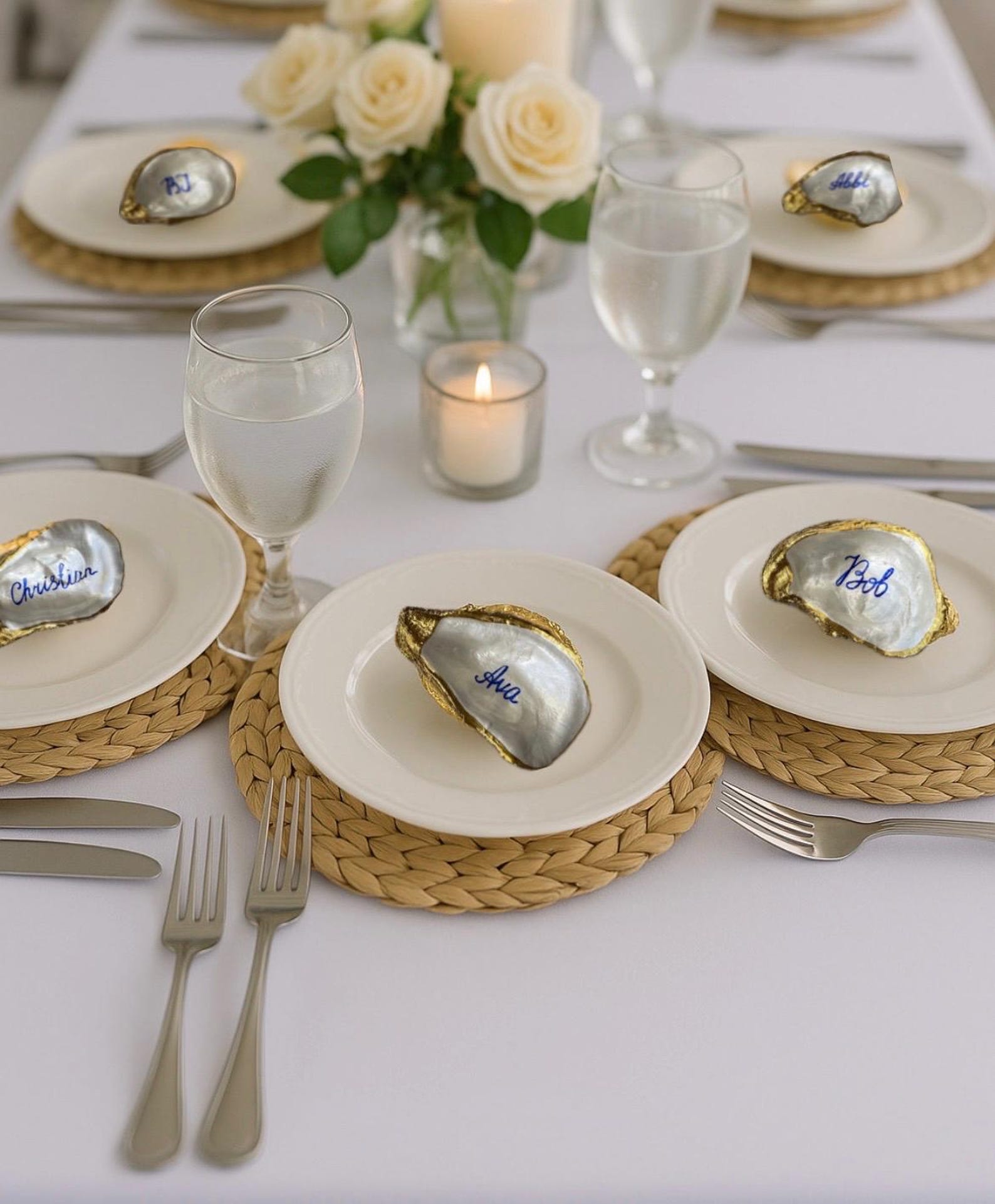 Personalised Oyster Shell Wedding Favors/ Placement Cards - Etsy