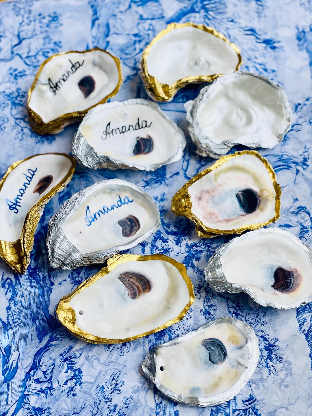 Personalised Oyster Shell Wedding Favors/ Placement Cards - Etsy