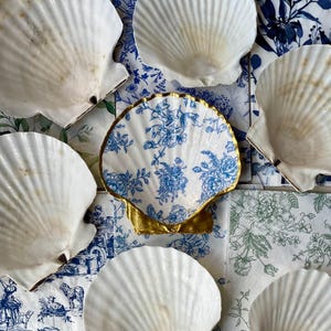 DIY Decoupage Scallop Shell Ring Dish Kit: Nautical Floral Design - Etsy
