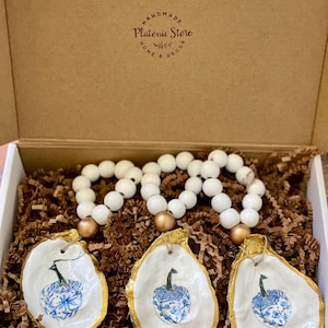 Gift Set of 1/4/8 Chinoiserie Pumpkin Decoupage Oyster Shell Napkin ...