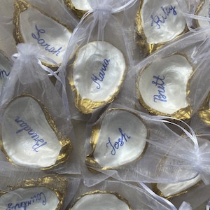 Personalised Oyster Shell Wedding Favors/ Placement Cards - Etsy