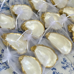 Handmade Gilded Oyster Shell Trinket Dish: Pearl Wedding Favor - Etsy