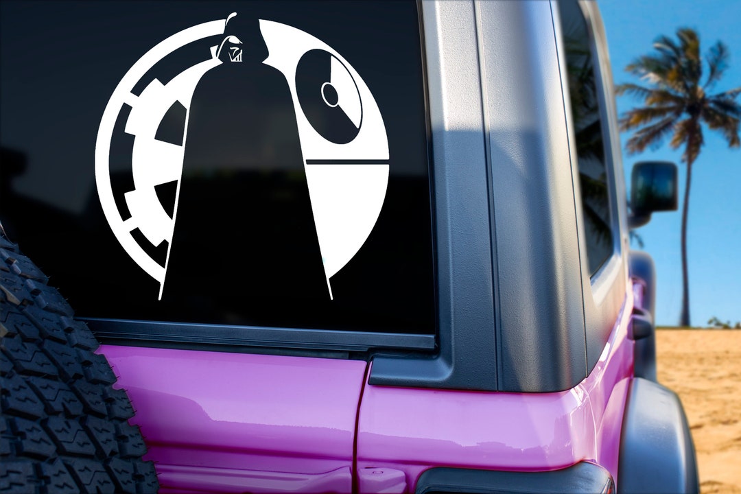 Star Wars Darth Vader Death Star Decal, Star Wars Dark Side Sticker ...