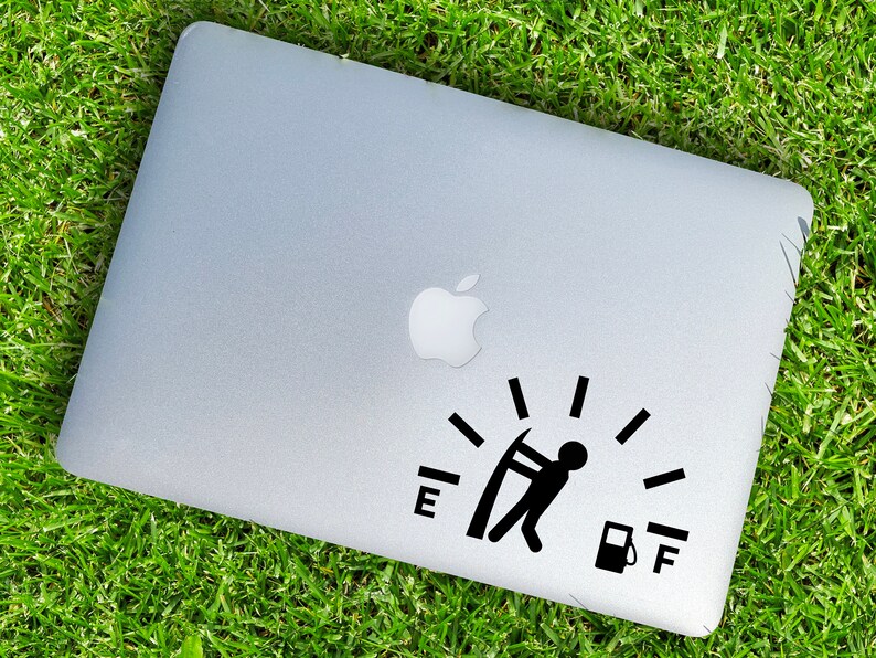 Empty Gas Gauge Decal Man Pulling Gas Gauge Sticker Car - Etsy
