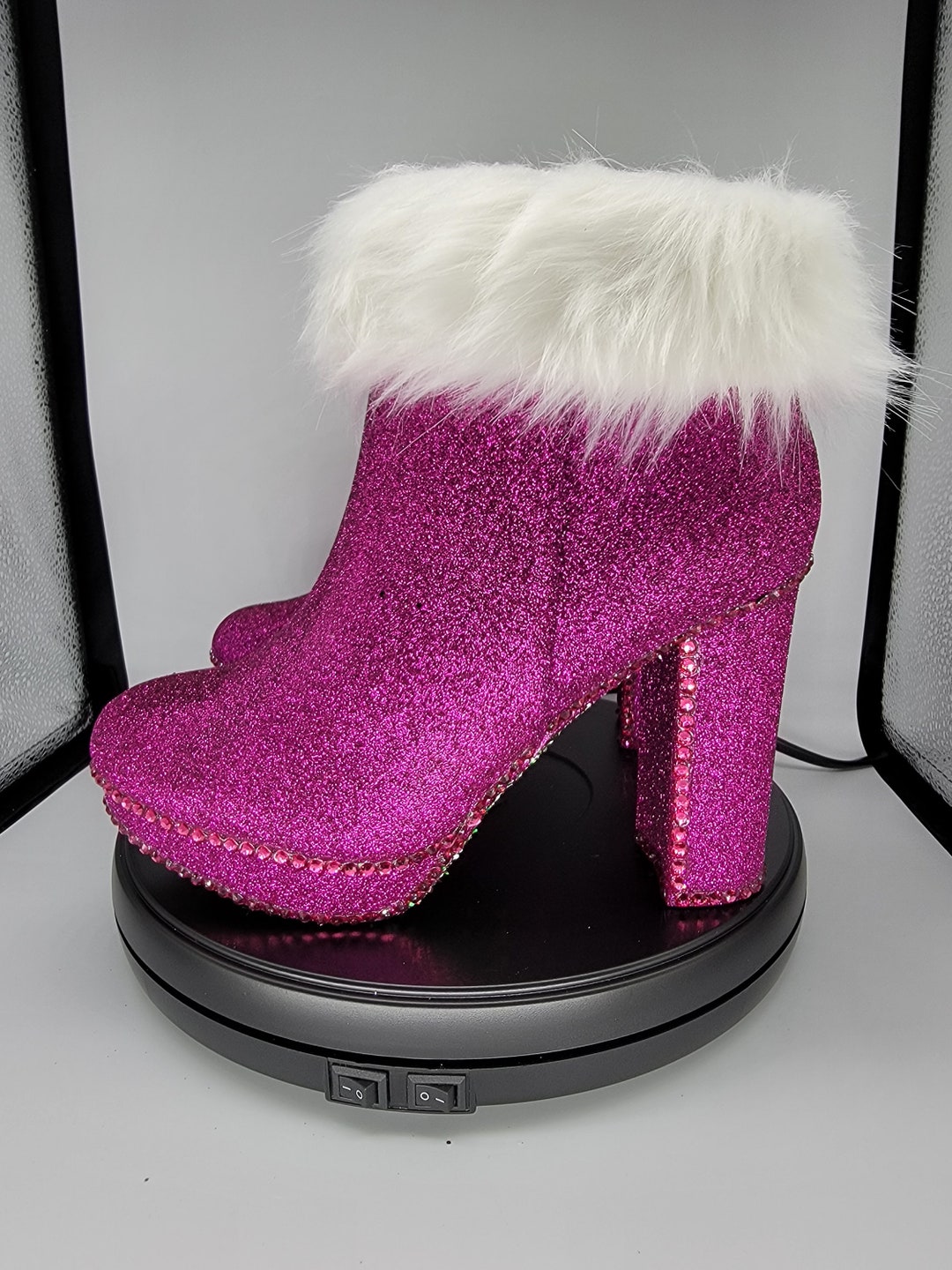 Christmas Size 6 Sugar Plum Platform Ankle Boots Done in Ultra - Etsy