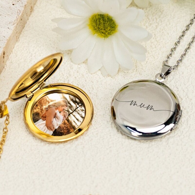 Locket Necklace With Photo - Etsy