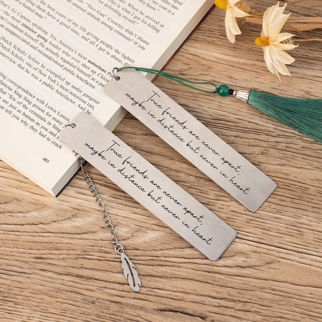 Personalzied Metal Bookmark, Engraved Bookmark, Gift for Best Friend ...