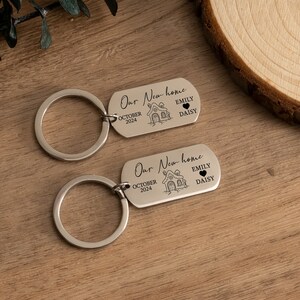 Personalised New Home Key Chain, Engraved Gift for New House, First ...