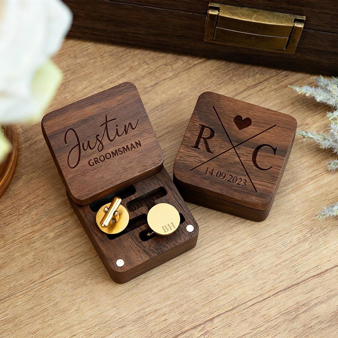 Personalized Engraved Gold Cufflinks, Custom Cufflinks, Cuff Links ...