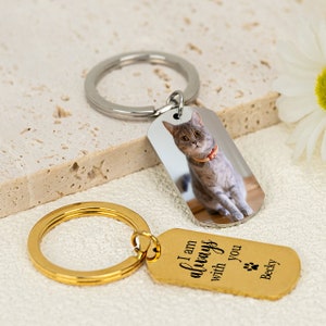Custom Pet Memorial Keychain, Pet Remembrance Gift, Personalized Metal ...