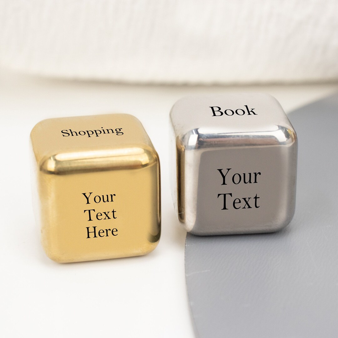 Personalized Dice, Custom Engraved Dice, Engagement Wedding Gift, 2 Set ...