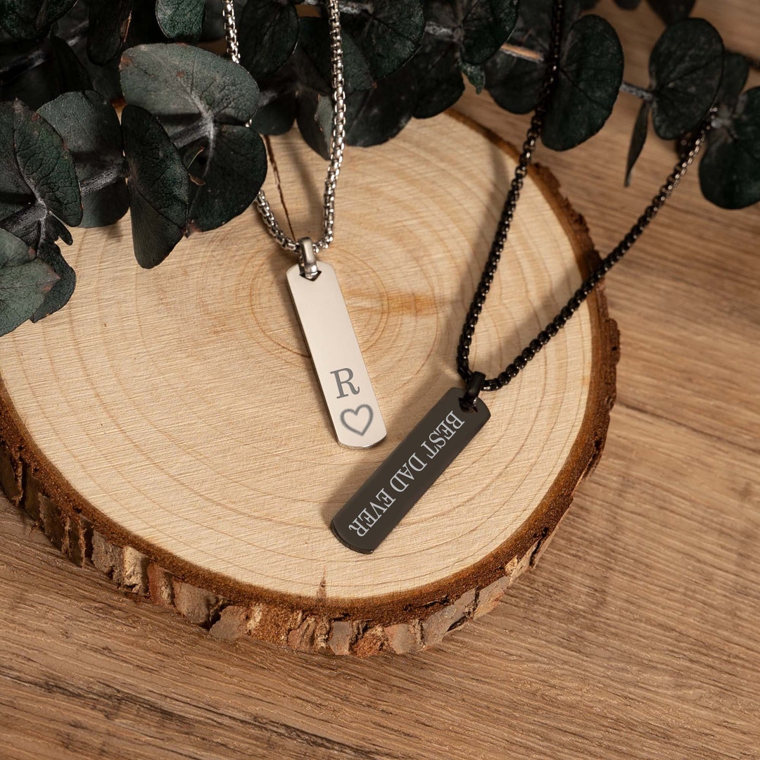 Personalized Engraved Necklace for Men, Custom Name Necklace, Gift for ...