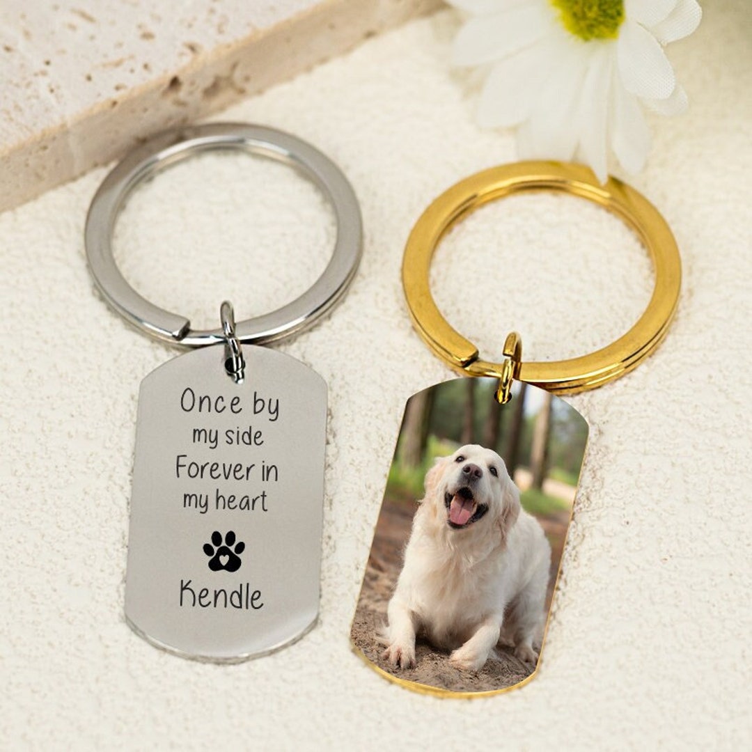 Personalized Pet Photo Keyring, Pet Loss Gifts, Custom Portrait From ...