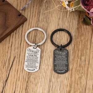 Son Engraved Keychain, to My Son/daughter I Love You Gift, Stainless ...
