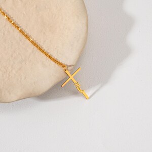Cross Name Necklace,personalized Cross Name Necklace,lucky Cross ...