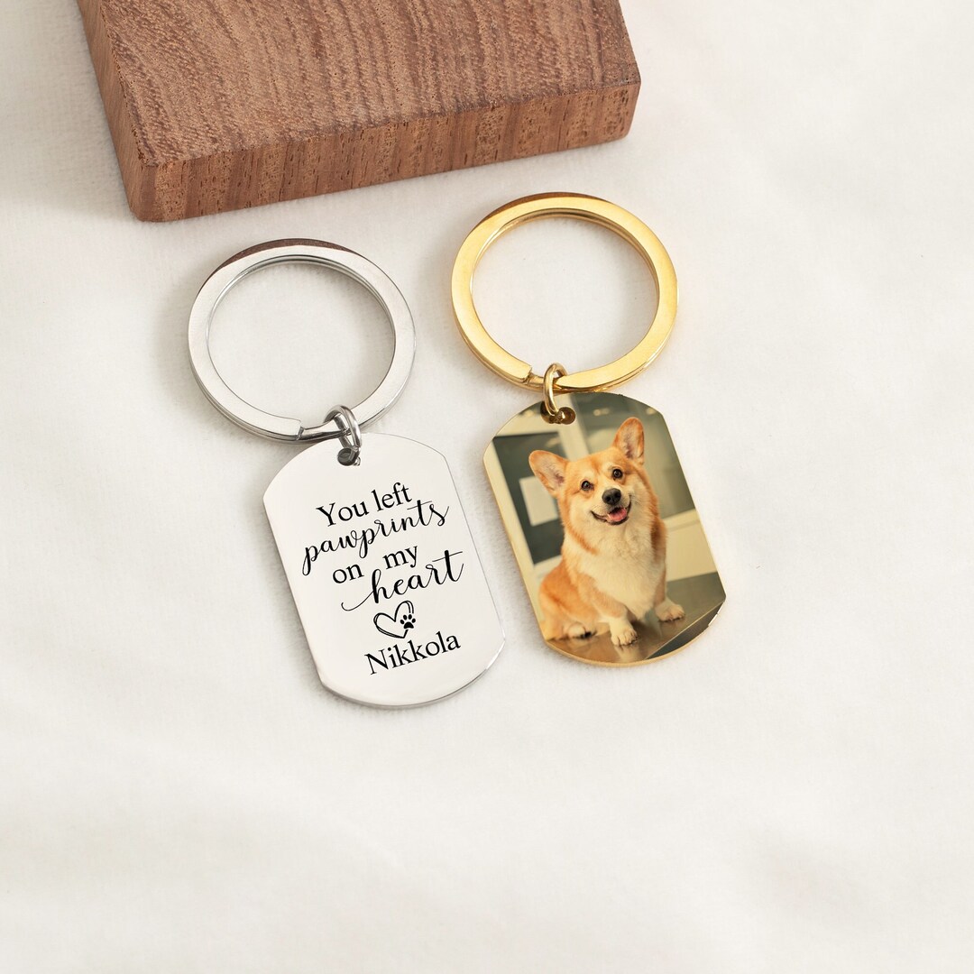 Personalized Pet Memorial Keychain, Pet Remembrance Gift, Personalized ...