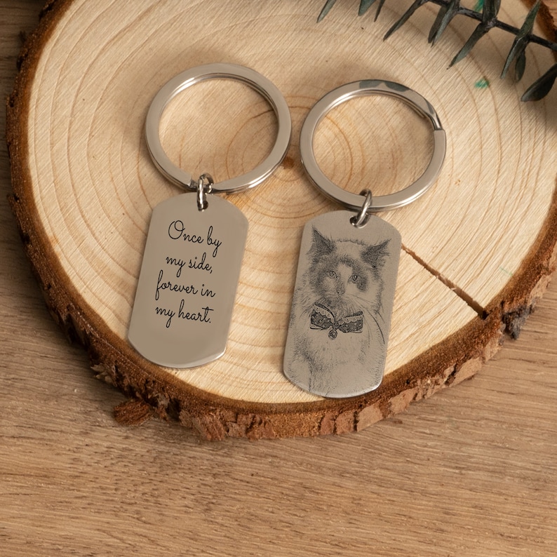 Personalised Photograph Keyring, Laser Engraved Photo Keyring, Couples ...