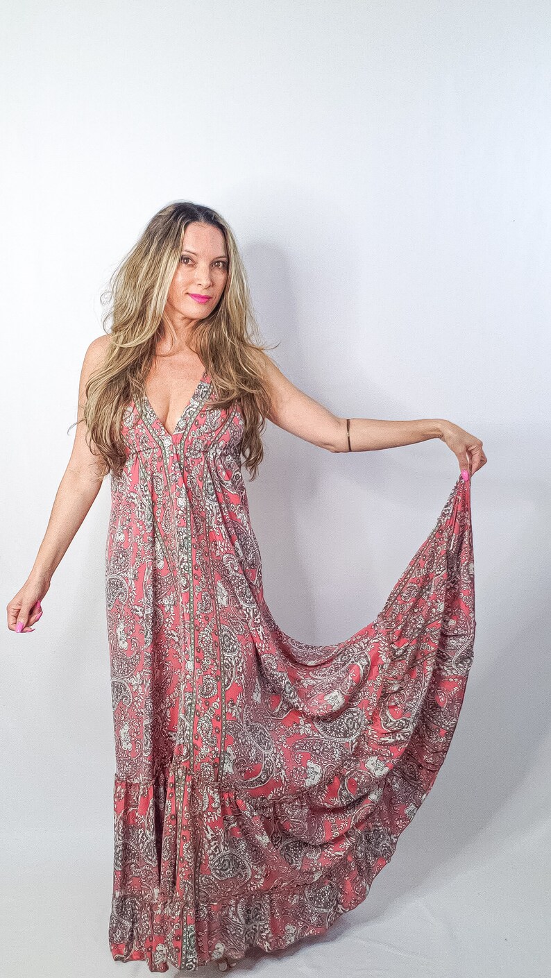 Bohemian Chic Maxi Dress Festival Dress Backless Dress Goddess Dress ...