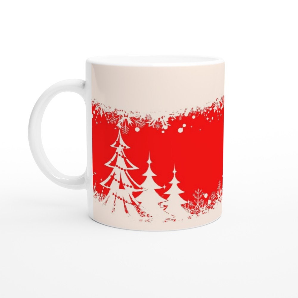 Christmas Coffee Mug, Christmas Scene, Christmas Snow, Graphic Coffee ...