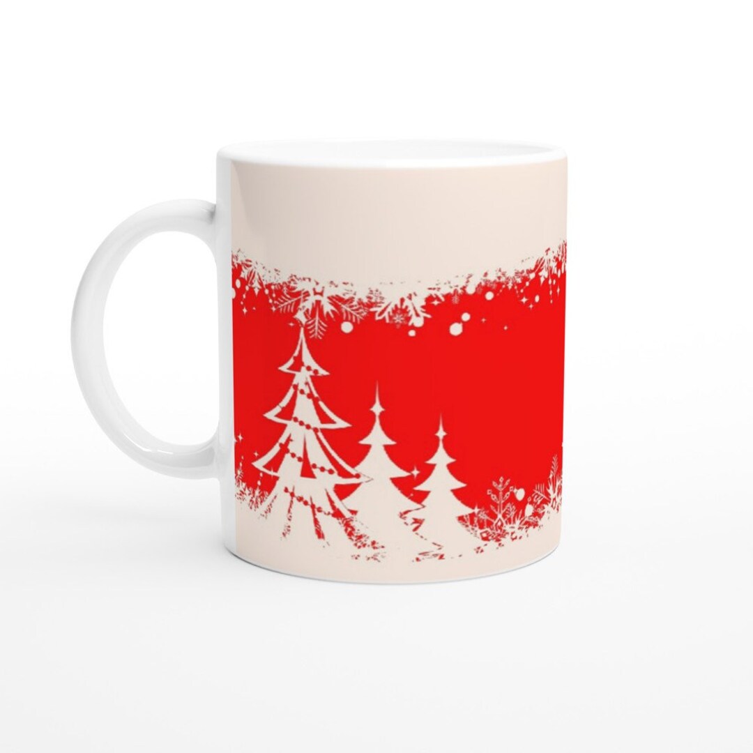Christmas Coffee Mug, Christmas Scene, Christmas Snow, Graphic Coffee ...
